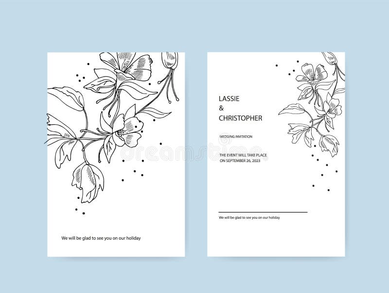 Design of Wedding Invitation Layouts with Floral Elements in a ...
