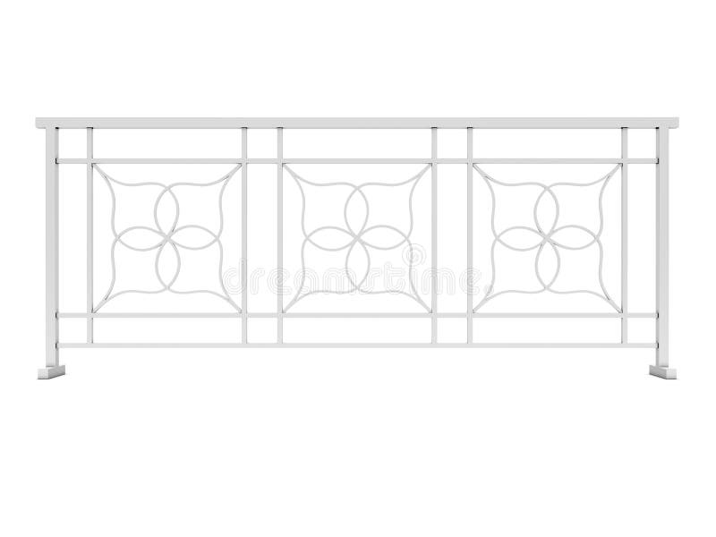 White design wood railing stock illustration. Illustration of single ...