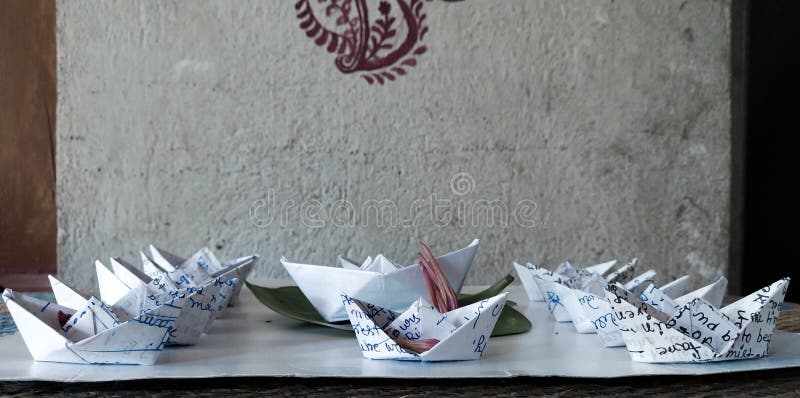 Design of White Paper, Row of Boat Stock Photo - Image of aircraft ...