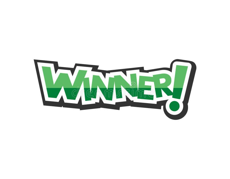 Design of winner message stock vector. Illustration of wham - 349985841