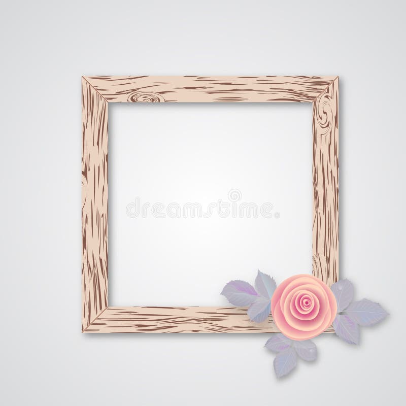 Design Wooden Photo Frames with Roses for Your Design Stock ...
