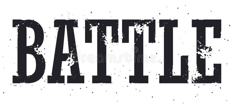 Design with the Word Battle in Eroded Style, Vector Illustration Stock ...