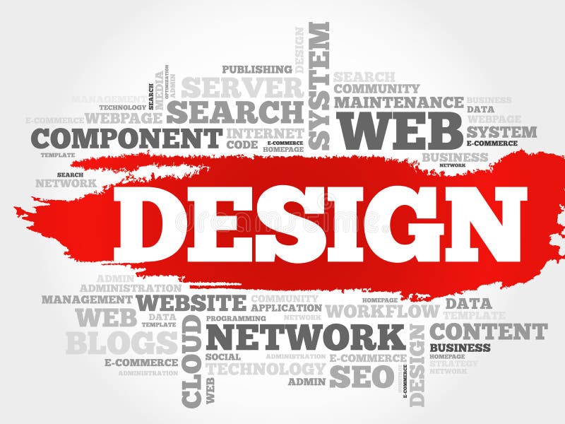 DESIGN word cloud stock illustration. Illustration of advertising ...