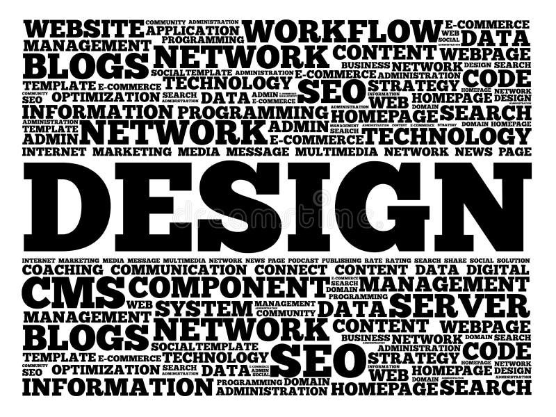 Design word cloud stock illustration. Illustration of menu - 206208677