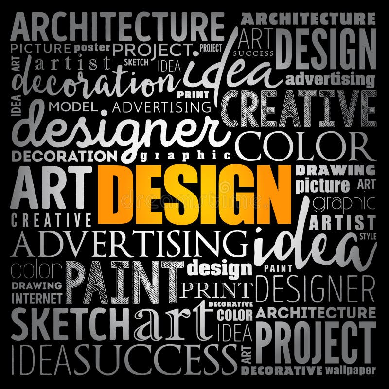 DESIGN word cloud collage stock illustration. Illustration of layout ...