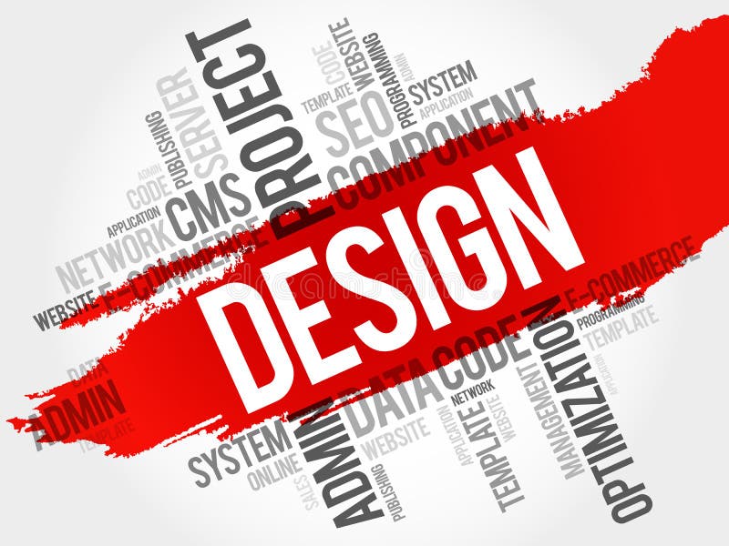 DESIGN word cloud stock illustration. Illustration of designer - 205814563