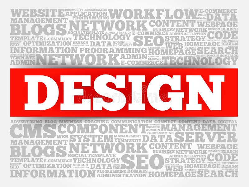 DESIGN word cloud stock illustration. Illustration of responsive ...