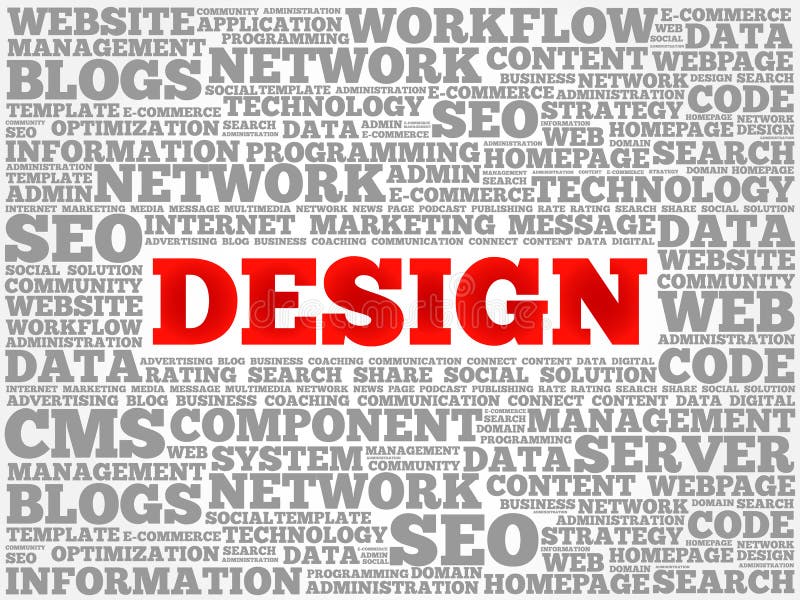 DESIGN word cloud stock illustration. Illustration of advertising ...