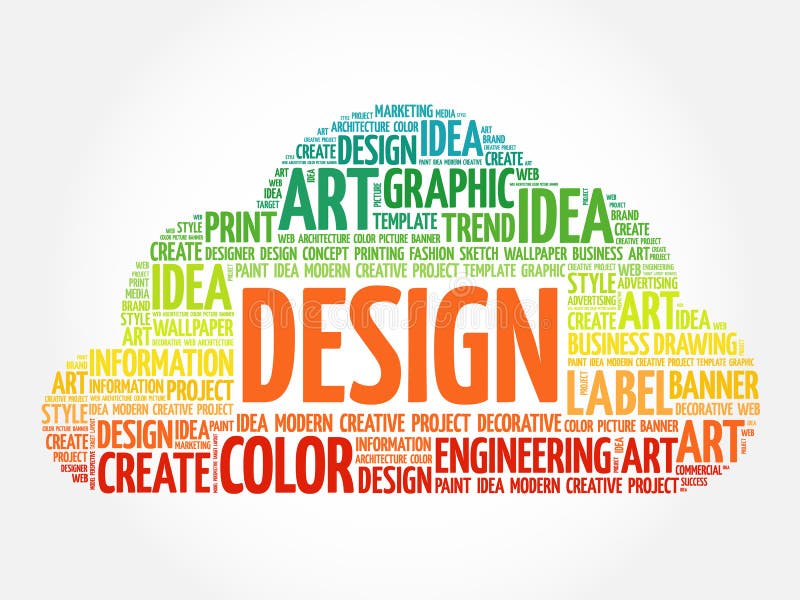 DESIGN word cloud collage stock illustration. Illustration of fashion ...