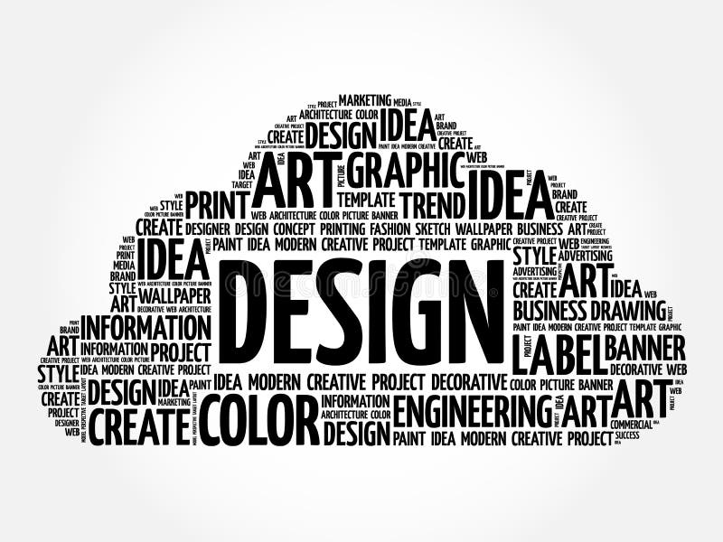 DESIGN word cloud collage stock illustration. Illustration of ...