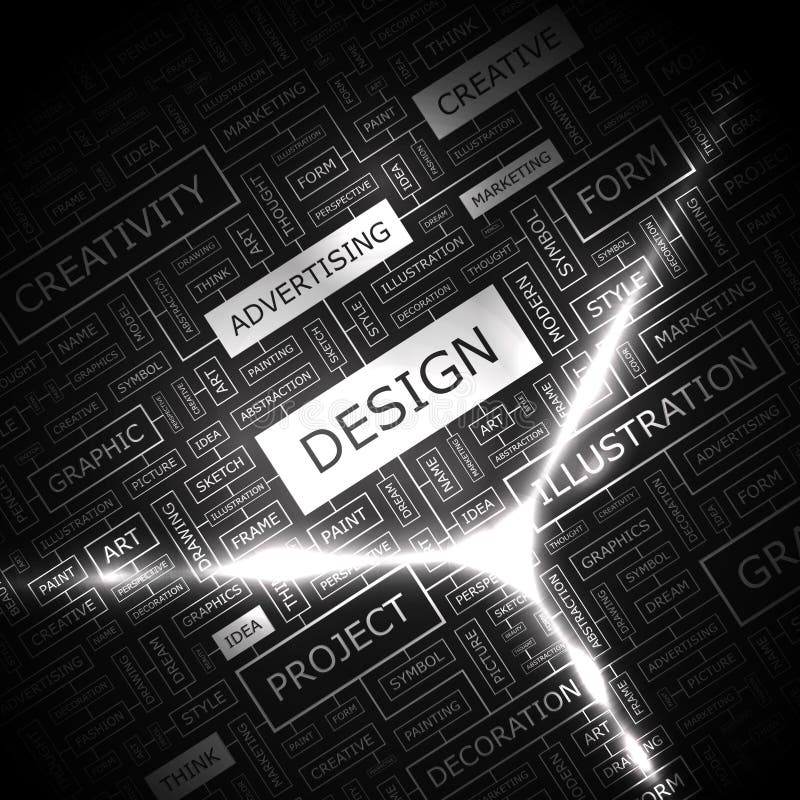 DESIGN stock vector. Illustration of tagcloud, backdrop - 35111835