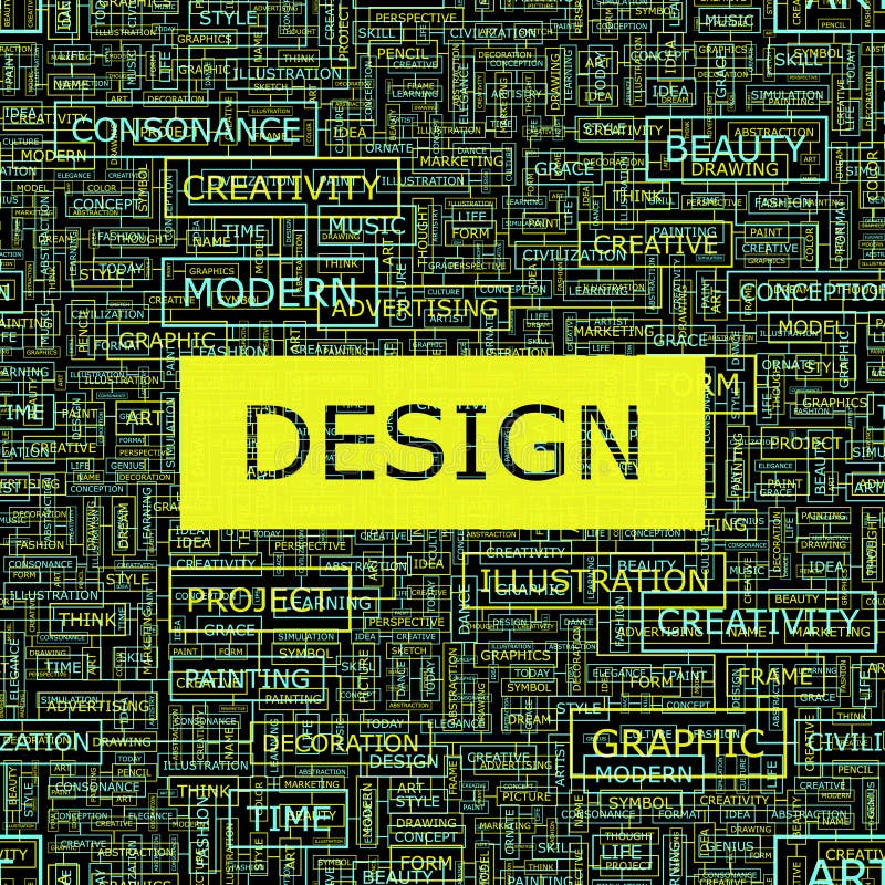 DESIGN stock vector. Illustration of definition, tagcloud - 36062497