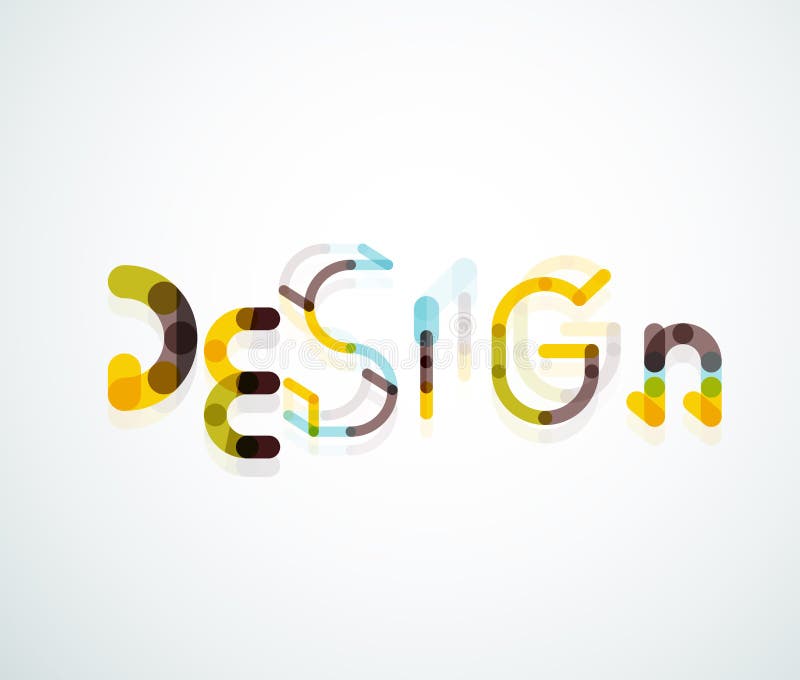 Design word font concept stock vector. Illustration of agency - 45547863