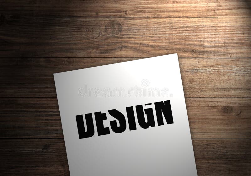 DESIGN Word Letters on Paper. Ad Creative Business Concept Stock Image ...
