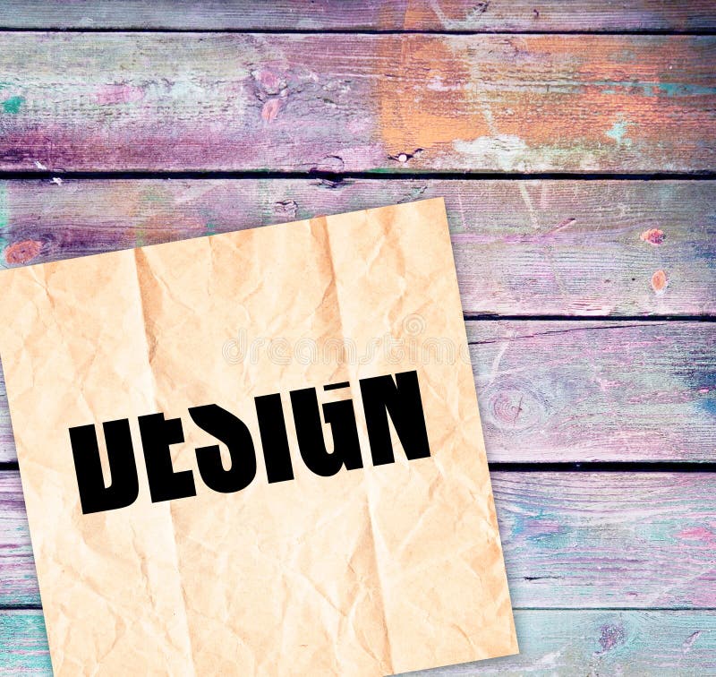 DESIGN Word Letters on Paper. Ad Creative Business Concept Stock Photo ...