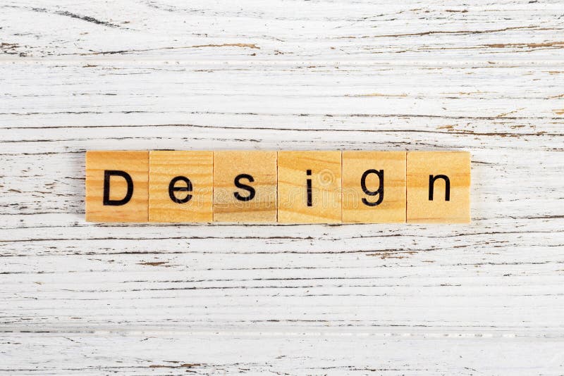 DESIGN Word Made with Wooden Blocks Concept Stock Image - Image of ...