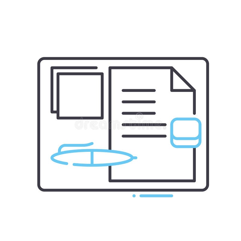 Design Work Line Icon, Outline Symbol, Vector Illustration, Concept ...