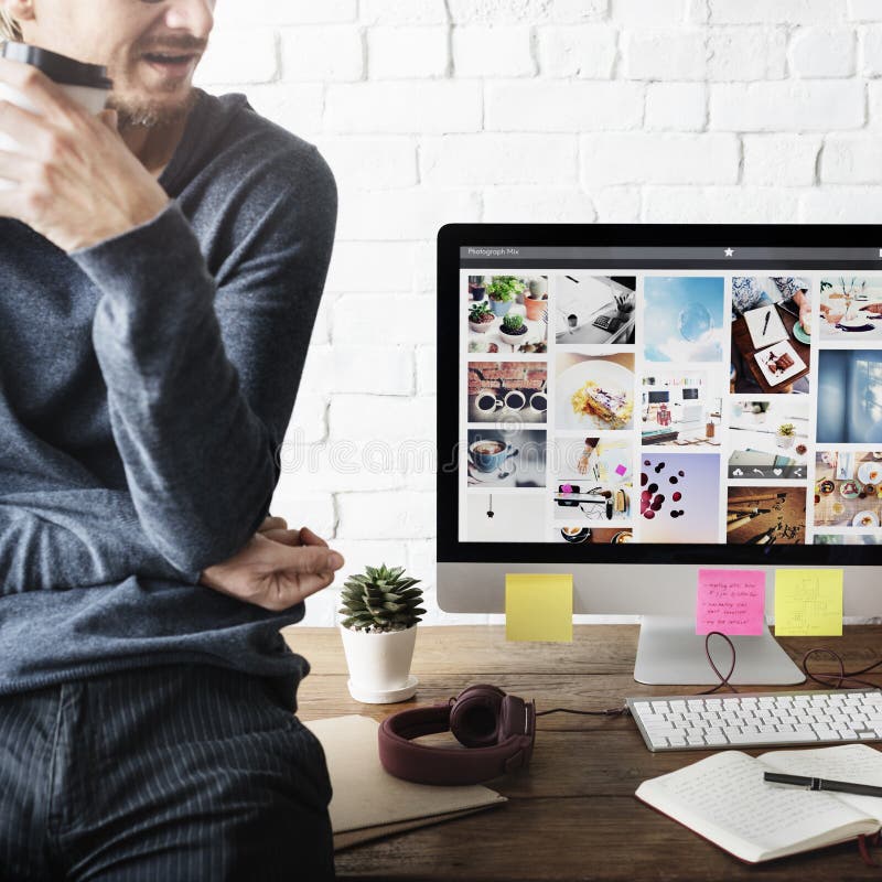 Design Working Using Computer Analysis Concept Stock Photo - Image of ...