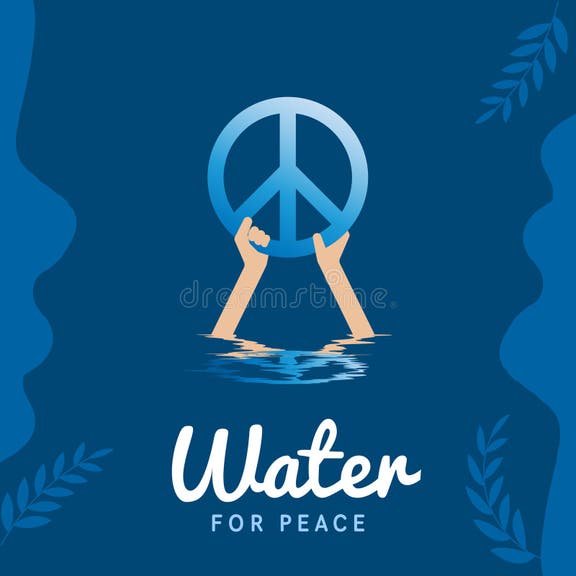 Design for World Water Day with Water for Peace 2024 Theme Stock Vector ...