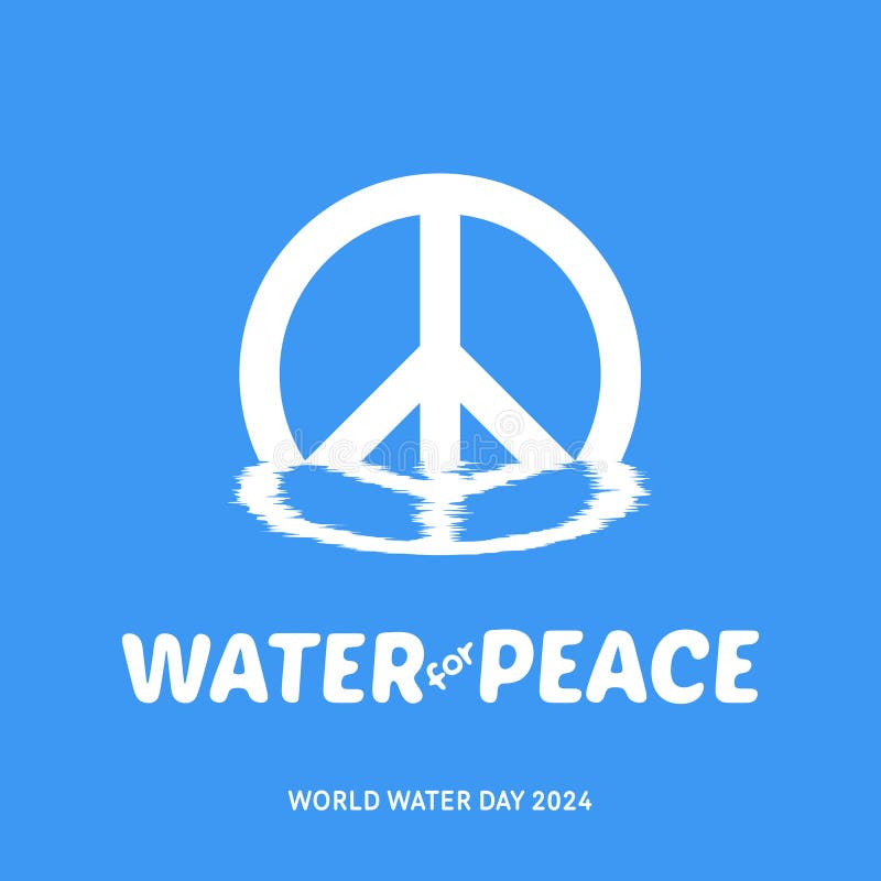Design for World Water Day with Water for Peace 2024 Theme Stock Vector ...