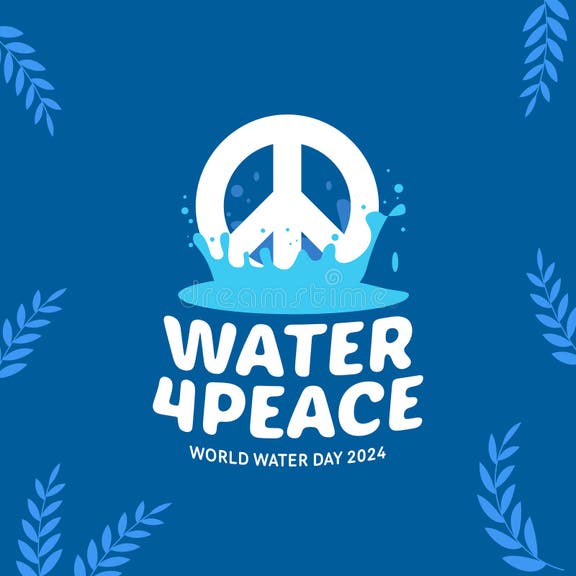 Design for World Water Day with Water for Peace Theme Stock Vector ...