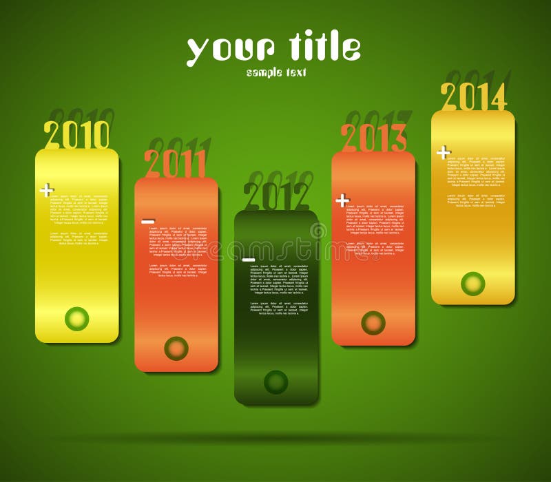 3d Design with Year Banners Stock Vector - Illustration of branding ...