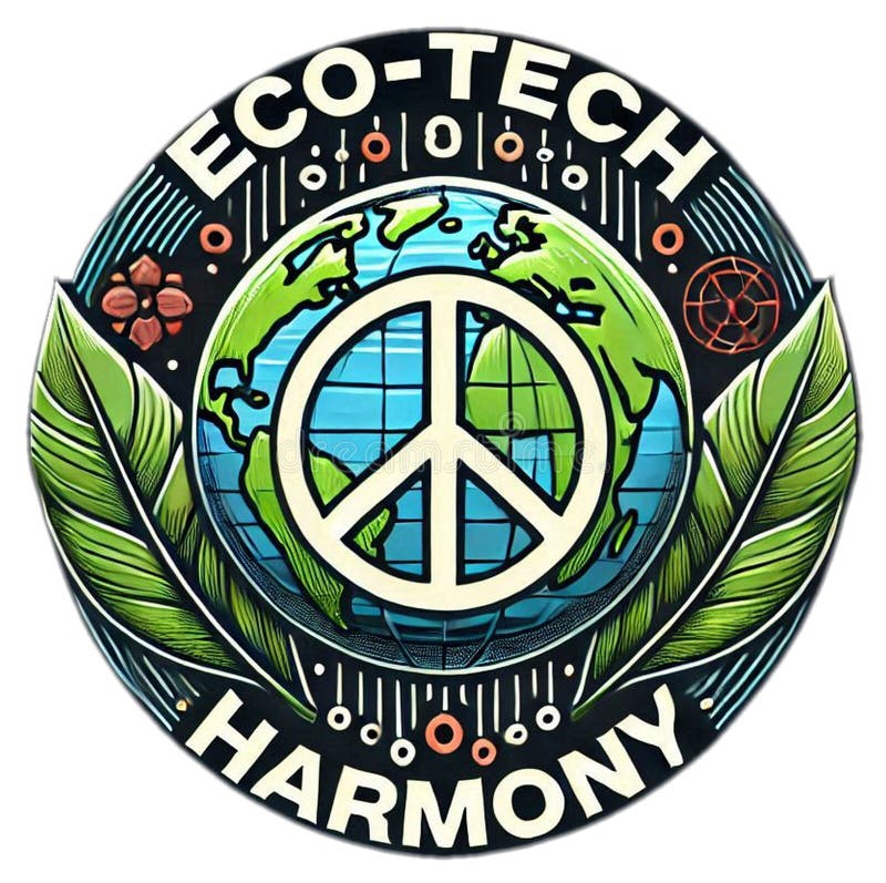 Eco-Tech Harmony - Original Art Illustration Stock Illustration - Illustration of progress ...