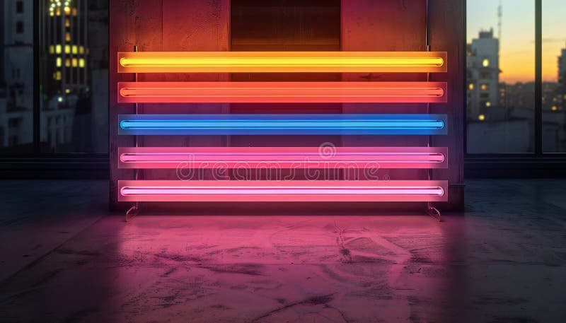 Design Your Own Neon Sign. Free Template Included Stock Illustration ...