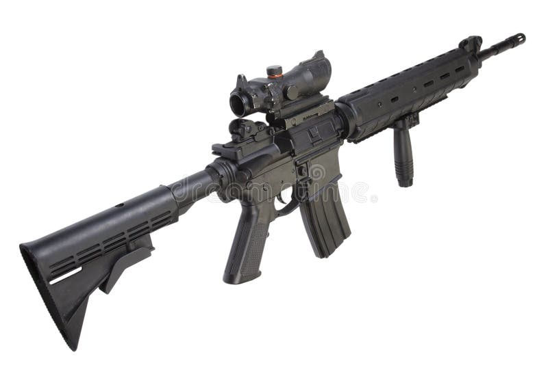 Designated marksmans rifle stock image. Image of shotgun - 101496123