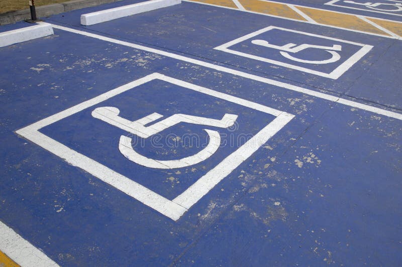 Designated Mobility or Disabled Parking Spaces in the City Stock Image ...