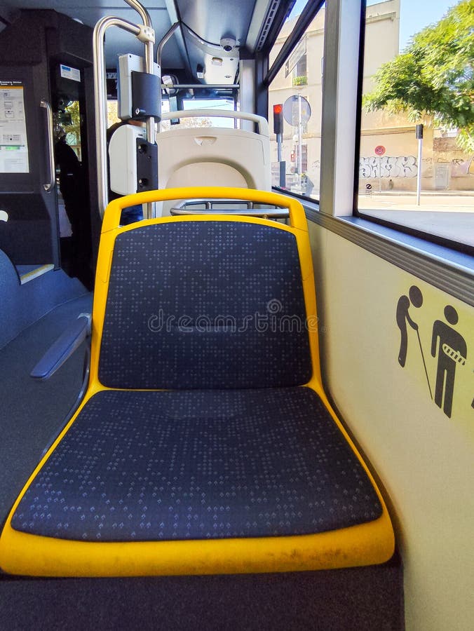 Designated Priority Seating Area on Public Transportation, Emphasizing ...