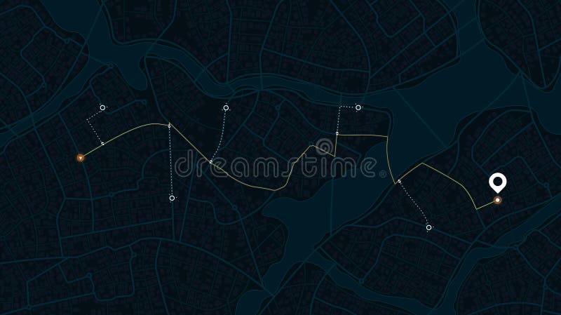 Designated Route Leading To Specific Goal Point. Navigation Plan ...
