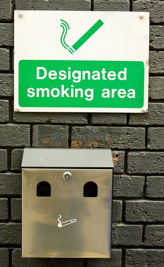 Designated Smoking Area stock image. Image of cigar, smoking - 21023979