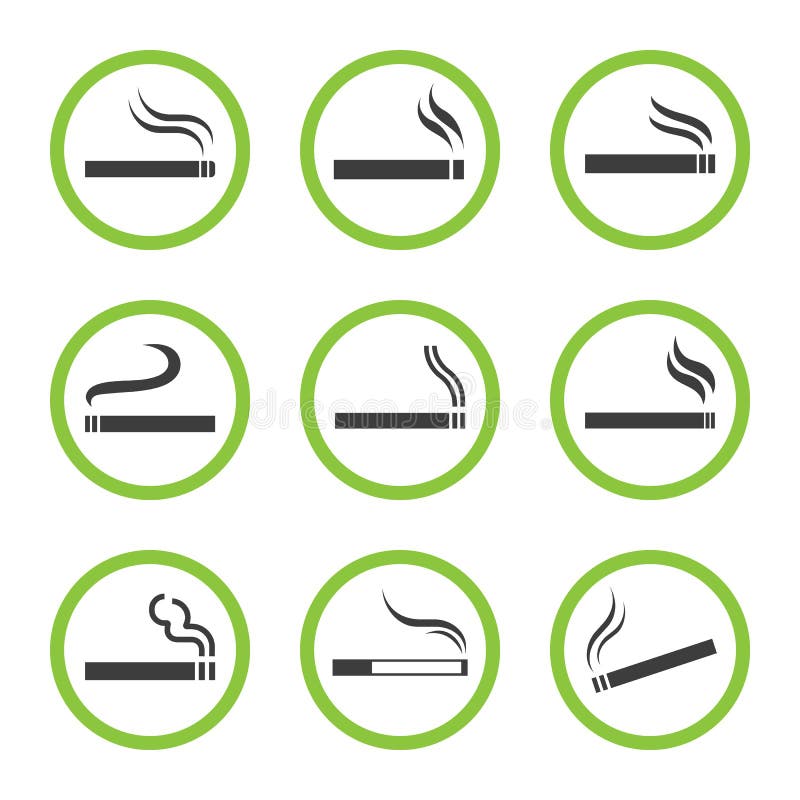 Designated Smoking Area Symbol Sign Vector Stock Vector - Illustration ...