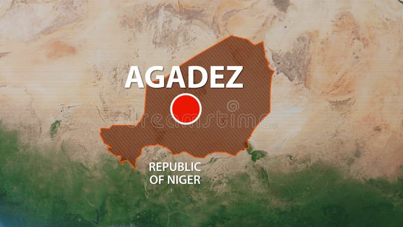 Geolocation of the City of Agadez on the Map Stock Video - Video of ...