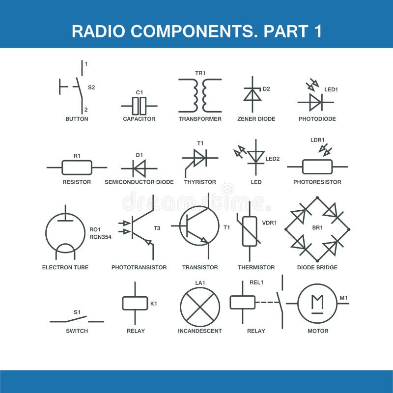 Designation of Components in the Wiring Diagram Stock Illustration ...