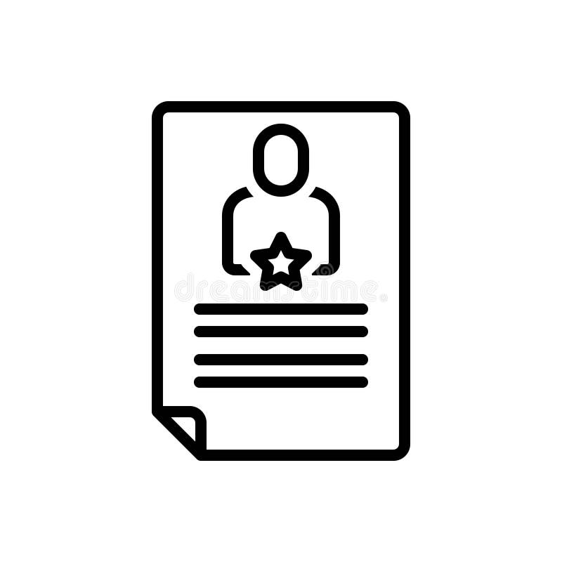 Black Line Icon for Designation, Appointment and Concept Stock Vector ...