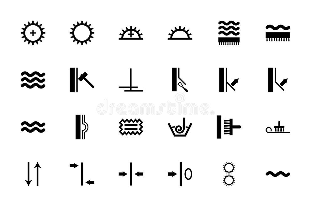 Designation on the Wallpaper Symbol Black Color Set Solid Style Flat ...