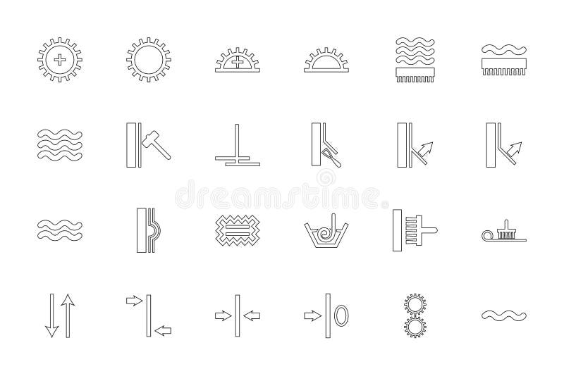 Designation on the Wallpaper Symbol Black Color Set Solid Style Flat ...