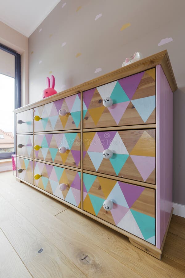 Designed chest of drawers stock image. Image of variegated - 82939249