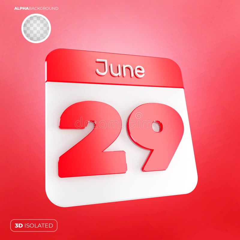 Calendar June 3d Premium Psd Stock Vector - Illustration of template ...