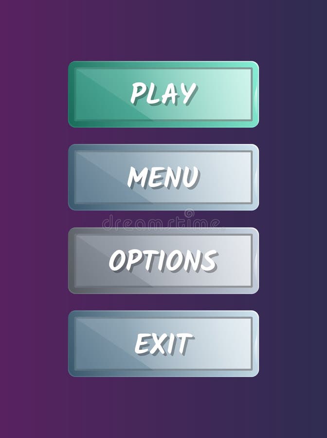 Designed Game User Interface Set Stock Vector - Illustration of sticker ...