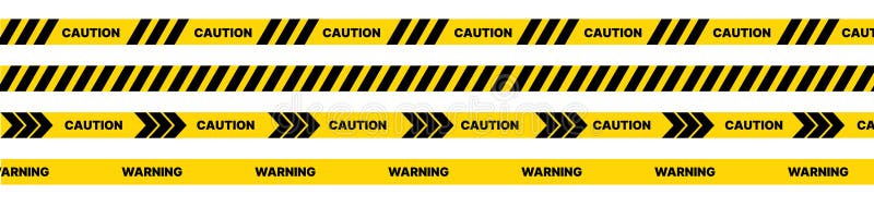 Caution warning tape set stock illustration. Illustration of covid ...