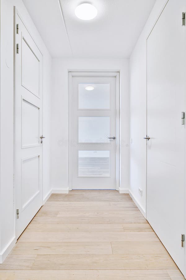 Long corridor design stock image. Image of modern, spacious - 230496657