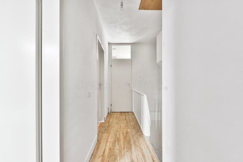 Long corridor design stock image. Image of residential - 230797801