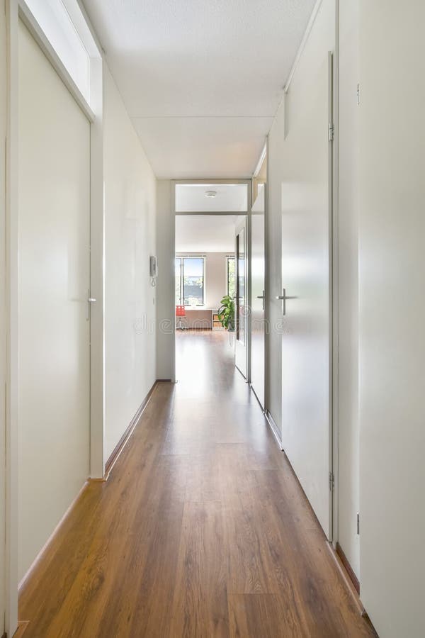 Long corridor design stock photo. Image of decorative - 230967914