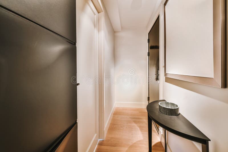 Long corridor design stock photo. Image of house, estate - 231846030