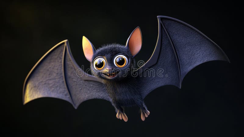 Designed in the Style of a Miniature Plastic Bat, this Cute 3D Cartoon ...