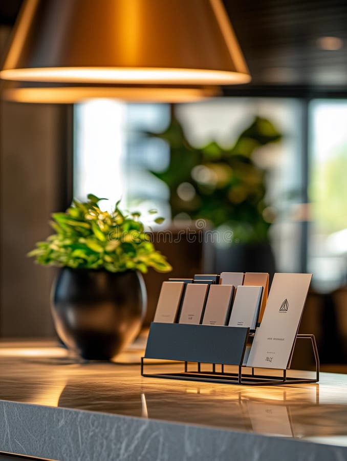 Designer Business Card Stand Displaying Multiple Cards in a Modern ...