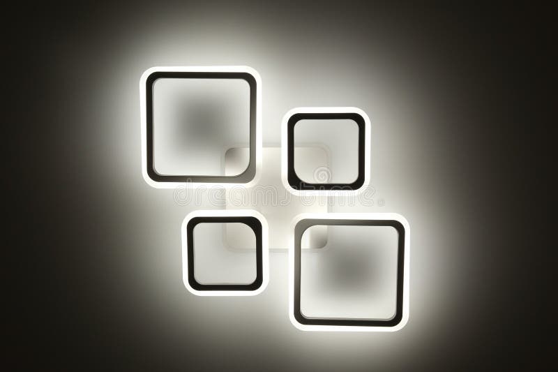 Designer Ceiling Light LED Square Shape Ceiling Light Stock Image ...
